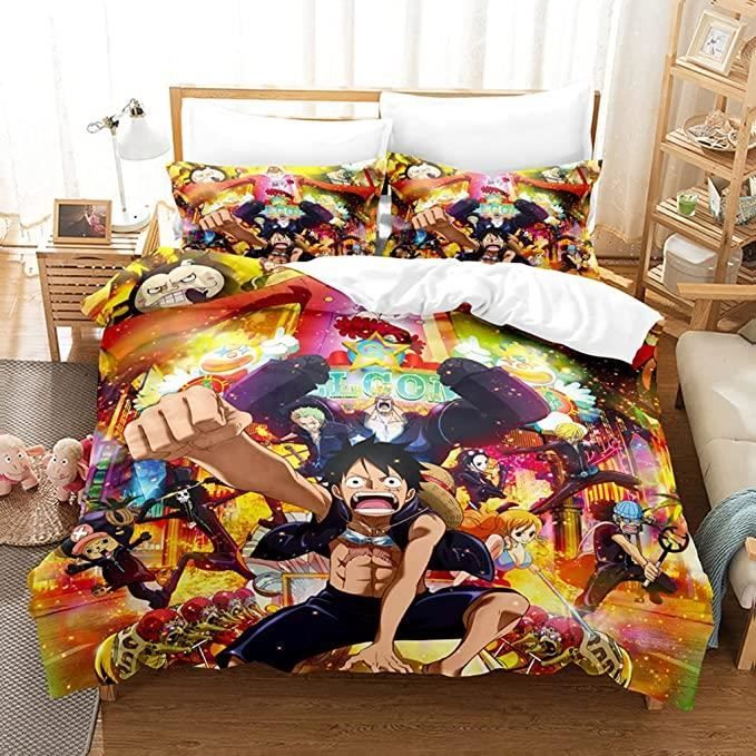 Animé One Piece Luffy Mignon Chopper Zoro Sanji Ensembles De Literie