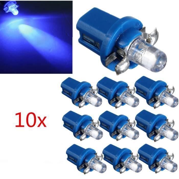 10x led ampoule bleu t5 b8.5d smd compteur tableau bord dash panel coin ...