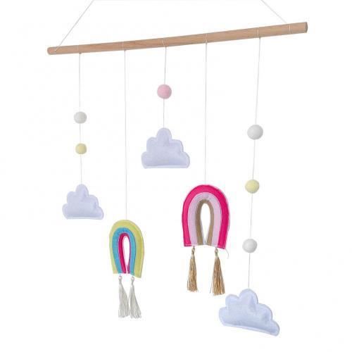 CARILLON A VENT,Rose--Bâton nordique en bois pour chambre'enfants, arc ...