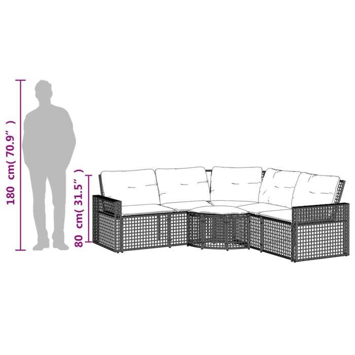 Mobilier de Terrasse - BONNIE - Canapé de jardin - et coussins - et ...