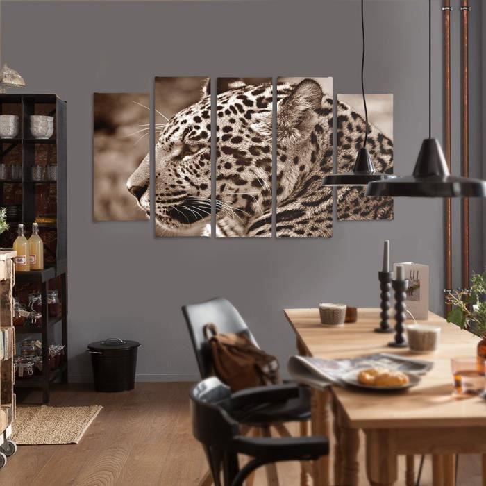 Tableau déco multi panneaux mural impression sur toile 150x100 ANIMAL ...