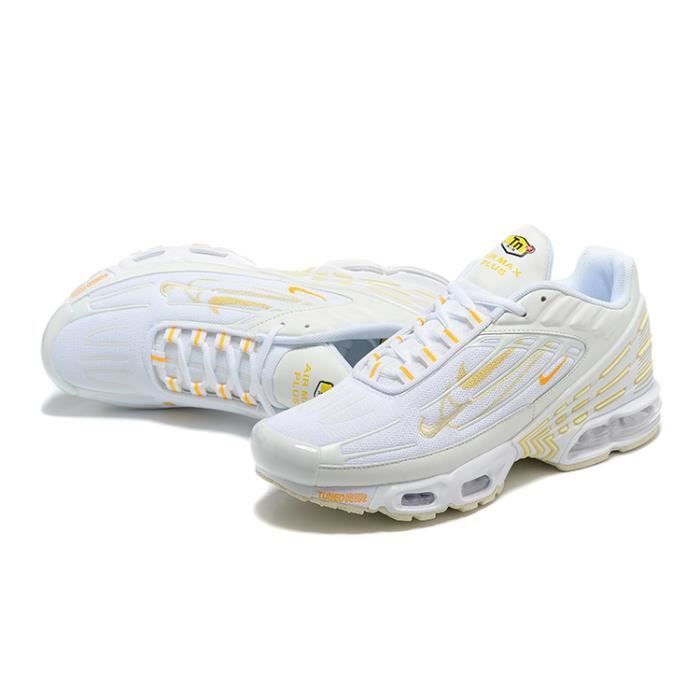 Nike air max plus tn chaussures de course blanc jaune Couleurs ...