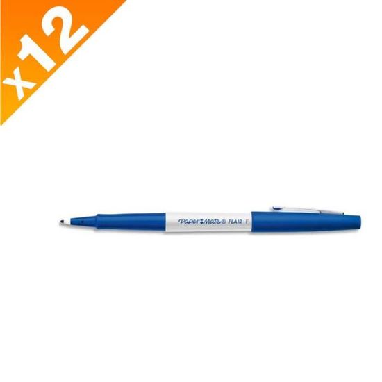 PAPERMATE Stylo Feutre FLAIR Fine bleu lot de 12 - Cdiscount Beaux-Arts ...