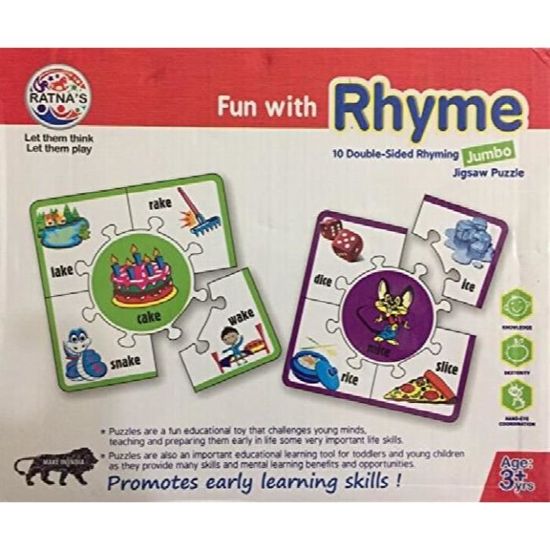 Casse-Tete UAT69 Amusez-vous avec ratnas Rhyme 10 Rimes double face ...