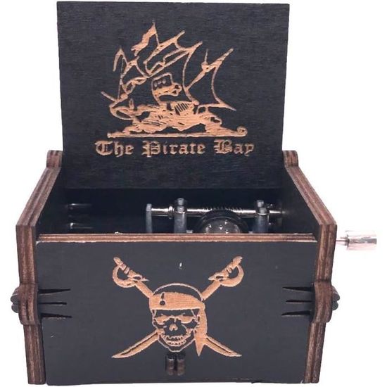 Boîte À Musique Pirates Des Caraïbes À Manivelle En Bois Sculpté ...