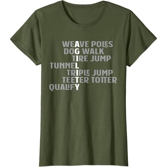 Femme Canine Agility Gift For Dog Agility Handler Trainer T-Shirt[n191 ...