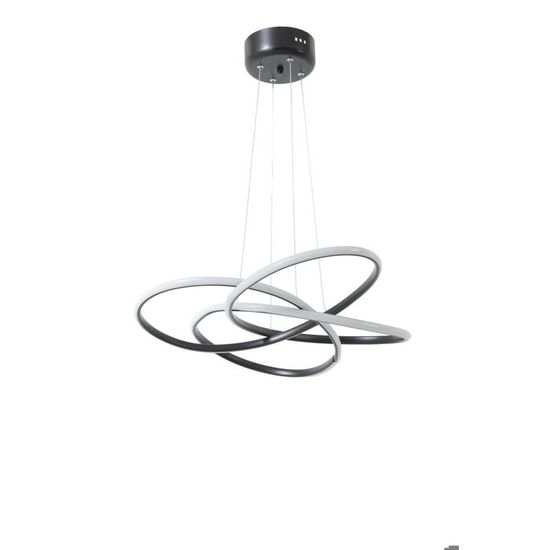 Suspension forme infinity LED Rothko D60 Métal Noir - Cdiscount Maison