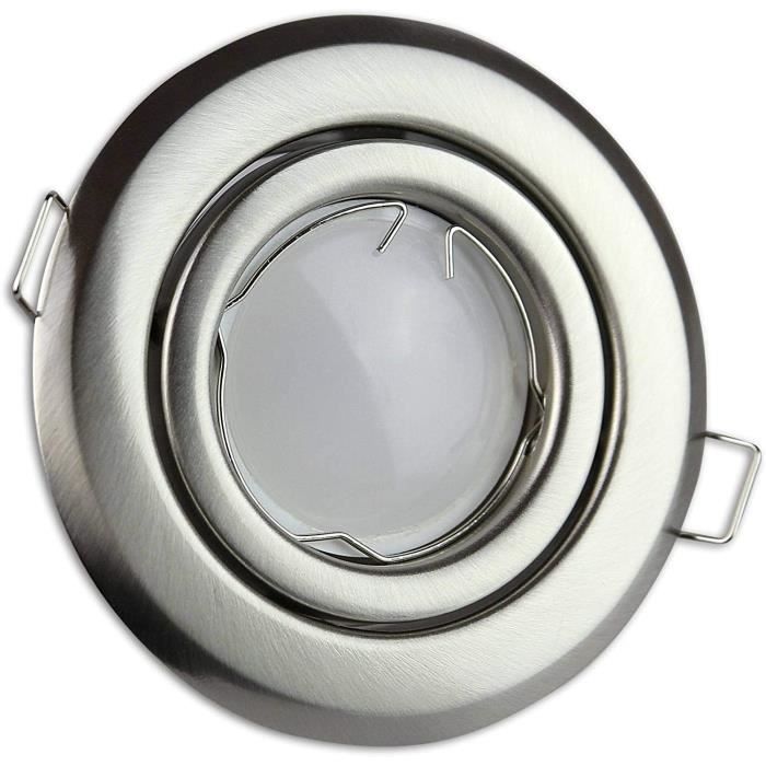 Ximstf Spot Encastré Led Argent 5 Watts Blanc Froid Mr16 12v Plat Spots