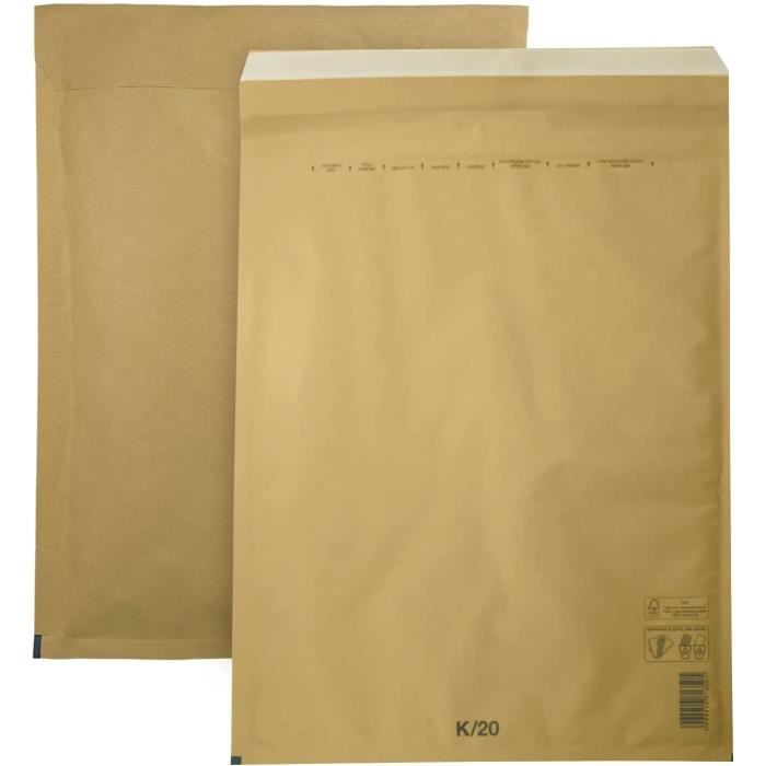 50 Enveloppes À Bulles D'Air K2 370 X 480 Mm Enveloppe À Bulles Marron ...