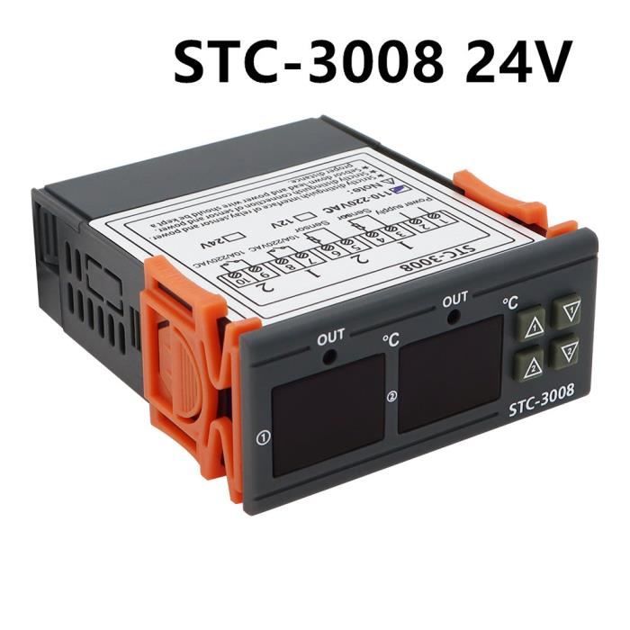 Thermostat numérique contrôleur de température STC-3008 STC-3028 capteur de thermomètre ...