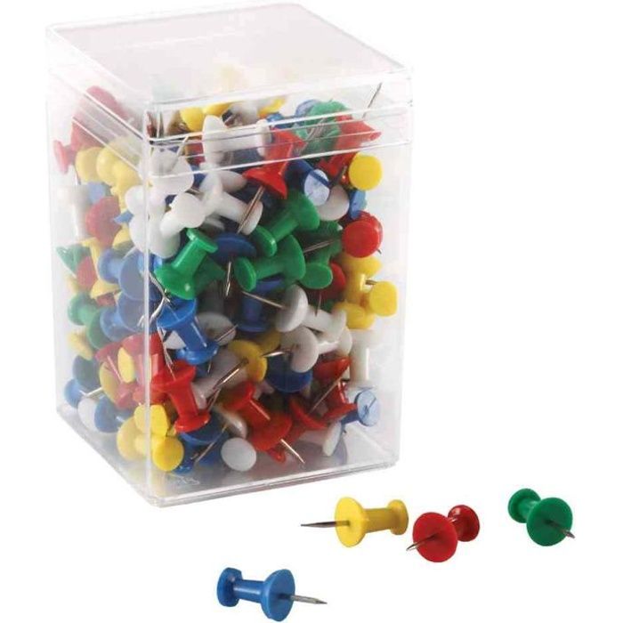 Bte 200 Punaises couleur pour tableau liège - Cdiscount Beaux-Arts et ...