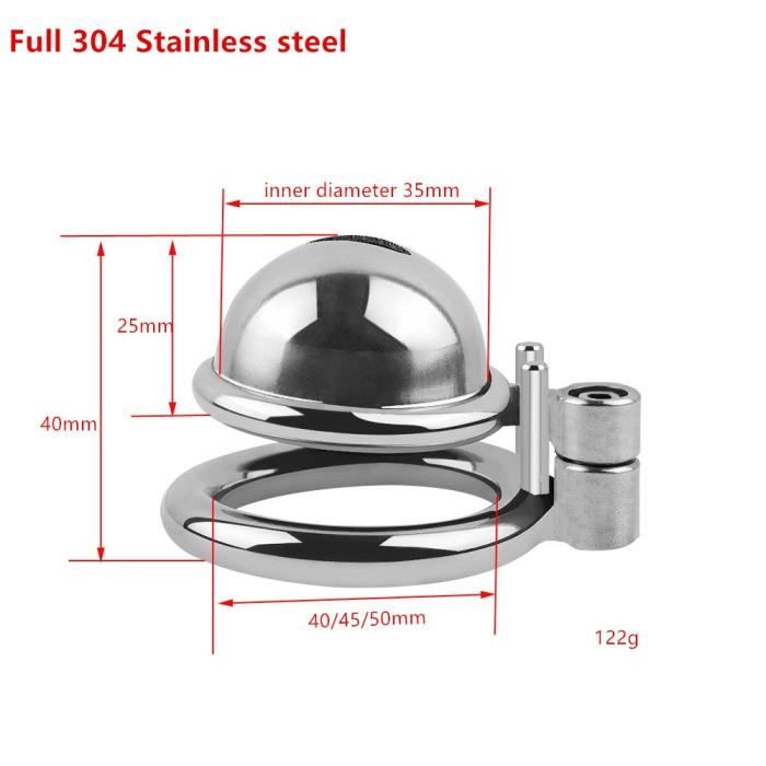 Chaud! Cage de chasteté en métal pour homme, dispositif de ceinture avec anneau de Bondage ...