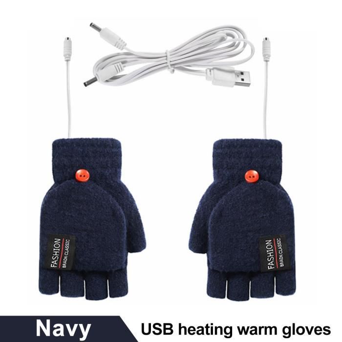 Chaufferettes - Chauffe-mains,Gants chauffants USB pour bureau,1 paire ...