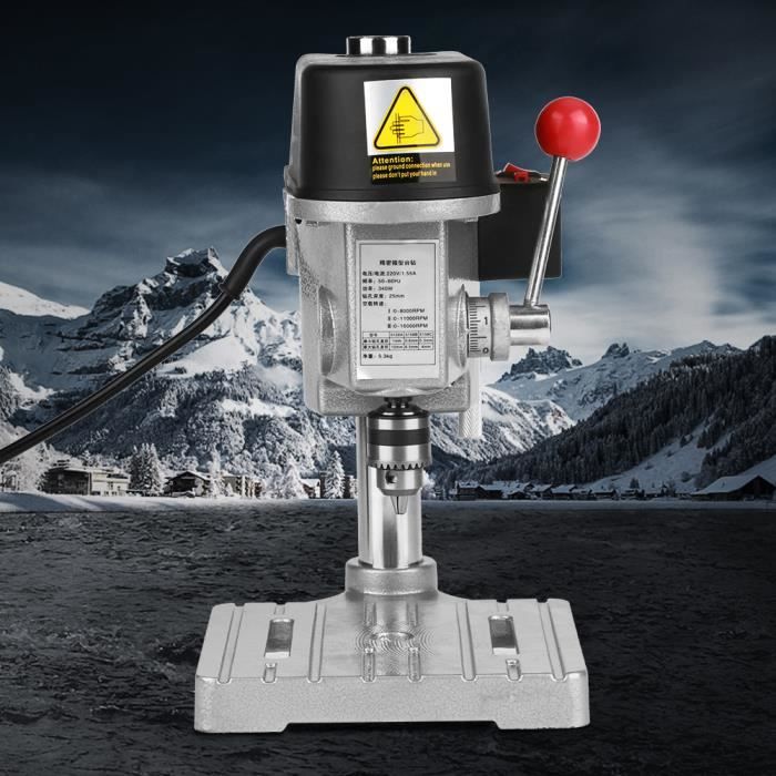 Qiilu Mini-perceuse à colonne CN Plug 220V Machine à percer en bois de ...