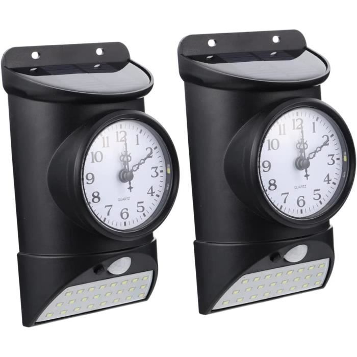 Noir Extérieur Clôture Motion Lampe Solaire Rétro Garage Style Avec ...