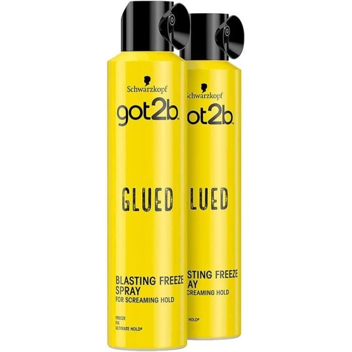 Schwarzkopf got2b Glued Blasting Freeze Hair Spray, 2 Pack - Cdiscount ...