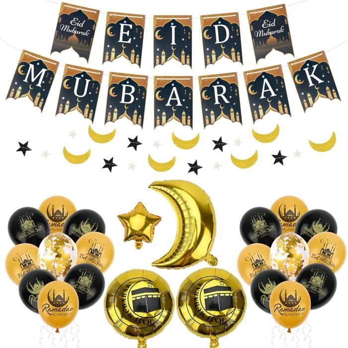 Eid Mubarak Decoration Kit De Décorations Festives Pour L’Aïd Moubarak ...