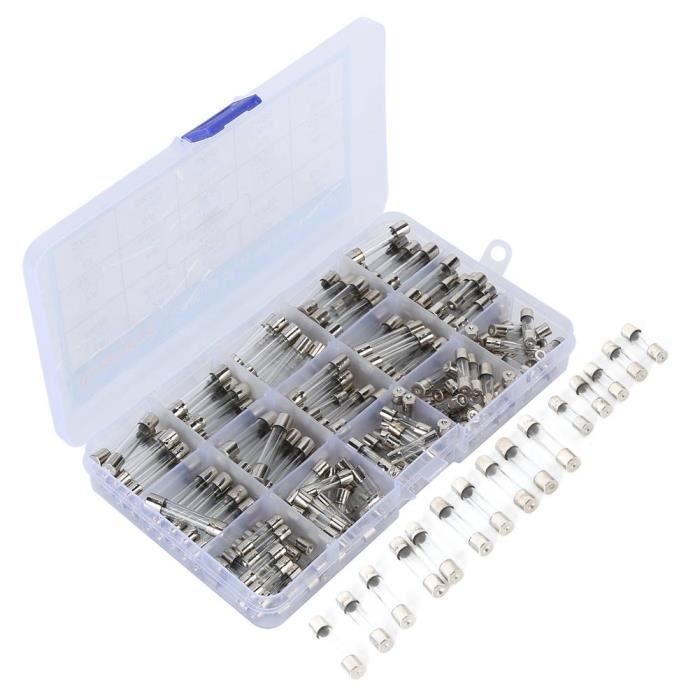 Dioche fusible de sécurité 200 pièces fusible tube en verre de sécurité 1-20A 250V 6x30mm 5x20mm ...