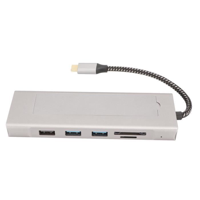 JIM-Hub USB C M.2 Hub USB C Interface M.2 Boîtier SSD 8 en 1 100W 5Gbps ...