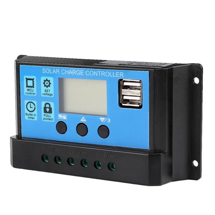 Contrôleur de Charge solaire 60AUSB 5V Auto PWM LCD affichage panneau solaire régulateur de ...