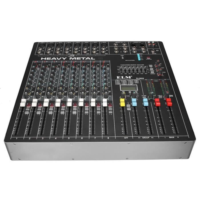 NEUFU Bluetooth Table de mixage DJ Mixeur 8 canaux Audio DSP - Cdiscount TV Son Photo