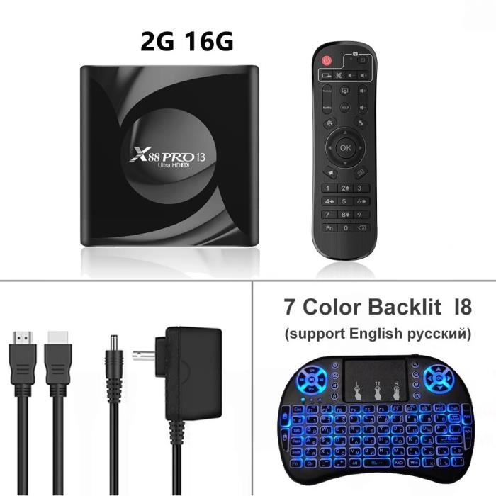 Boîtier Smart TV - LEMFO - X88 Pro 13 - Android 13.0 - 8K - Wifi 6 ...