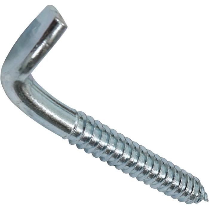 C44753 Lot De 10 Vis À Bois Fileté Crochet En Forme De L Gond À Visser ...