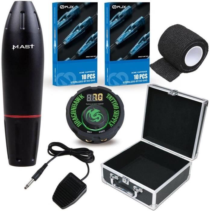 Dragonhawk Tattoo Kit Cartridge Tattoo Machine Kit Pen Rotary Tattoo ...
