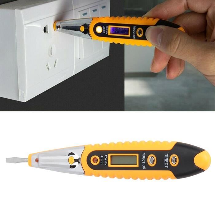 VINGVO Crayon de test VD700 Test Pencil LED HD Display AC / DC 12-250V ...