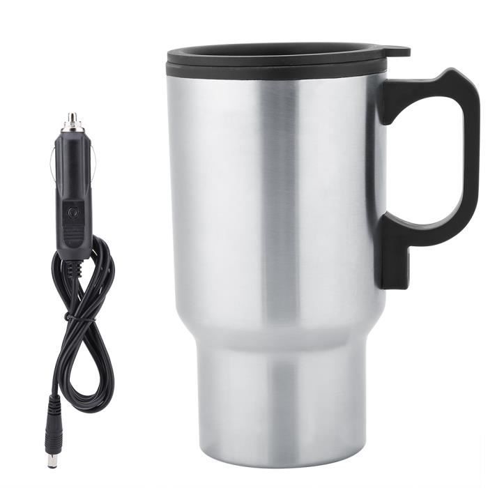 Tasse chauffante électrique - YOSOO - Modèle en acier inoxydable - 450 mL - Étanchéité ...