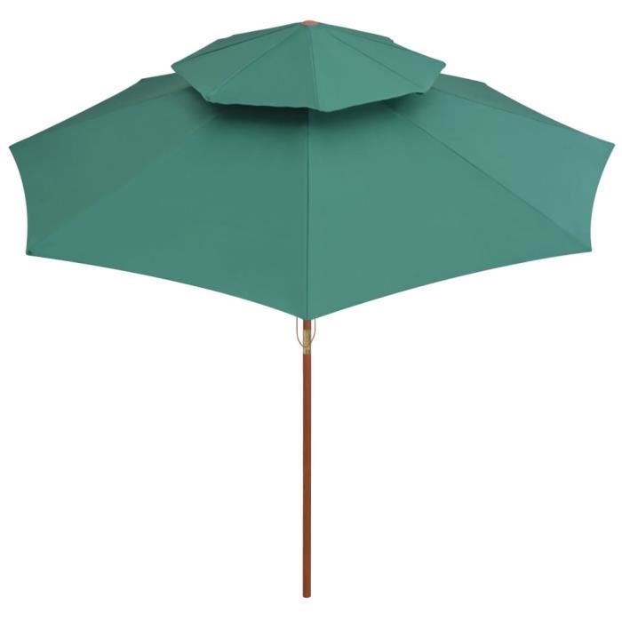 Parasol - ZERODIS - HB042 - 270 x 270 cm - Bois dur - Vert - Cdiscount ...