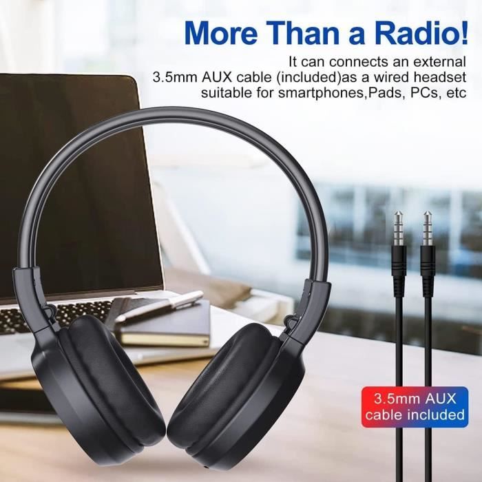Casque Radio Fm Portable ,Récepteur Radio Fm Rechargeable Pour Réunion ...