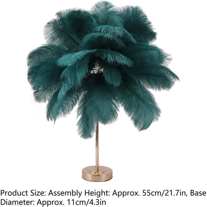 Lampe De Table En Plumes D'Autruche, Lampe De Table De Chevet Moderne ...