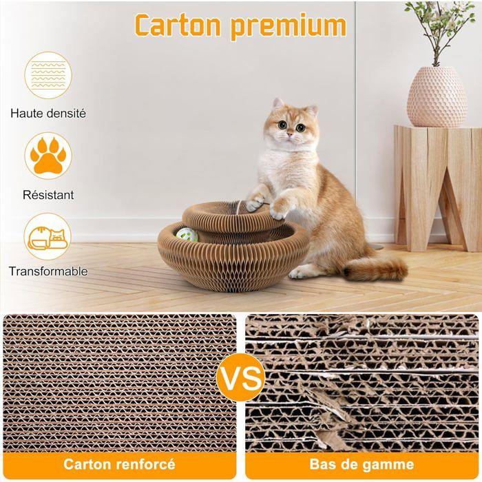 Griffoir pour chat en carton - SWAPY - Pliable et transformable ...