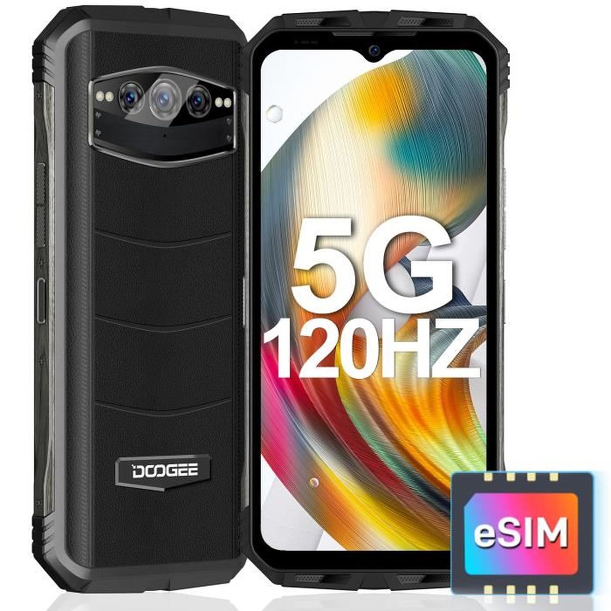 Telephone Portable Robuste DOOGEE V30 eSIM Smartphone 8Go+256Go Caméra 108MP 10800mAh NFC prend ...
