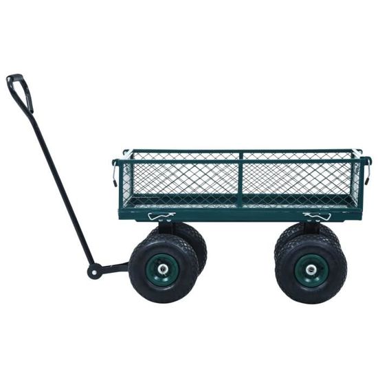 Atyhao Chariot à main de jardin Vert 250 kg 60299 - Cdiscount Bricolage