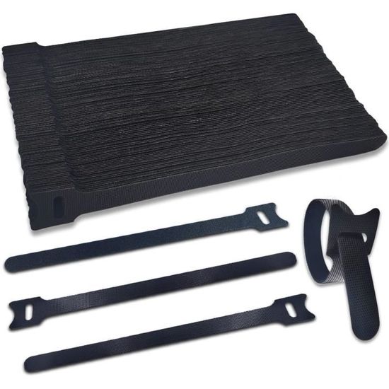 100 Pcs Attache Cable,Scratch Cable 200mmx12mm,Réutilisables Serre ...