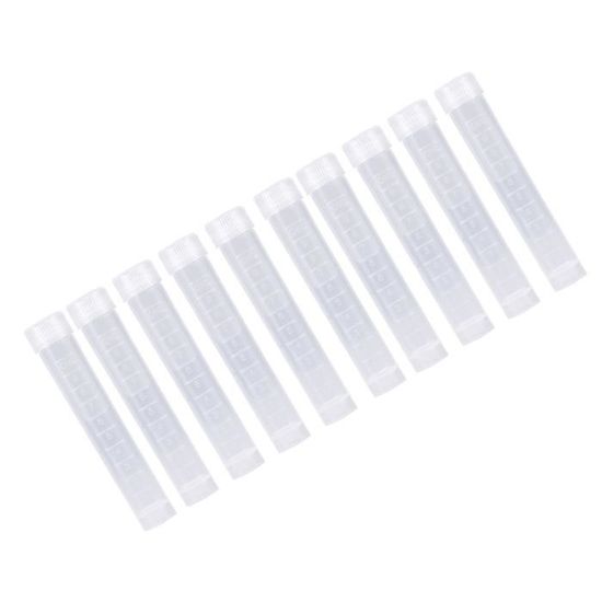 10pcs 10ml Lab Tubes à Essai Congelés en Plastique Seal Cap Container ...