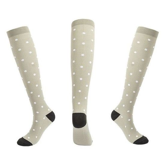 Bas de Compression couleur unie varices soutien des jambes extensibles ...