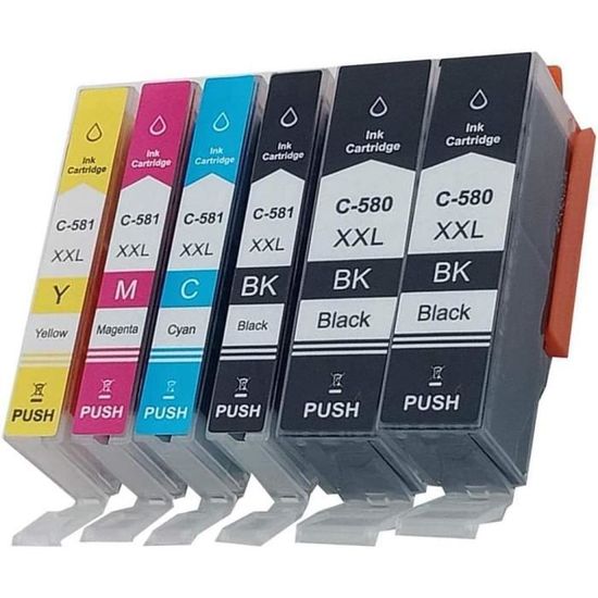Remplacement Pgi-580Xxl Cli-581Xxl Cartouches D'Encre Compatible For ...