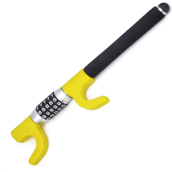 Noir et Jaune KR940B Antivol Voiture Serrure Volant Bloque, Barre Anti ...