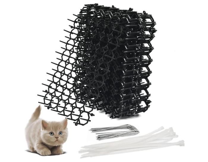 Tapis Anti-Chat 12Pcs Filet avec Pointes 20x15cm Tapis Dissuasif pour ...