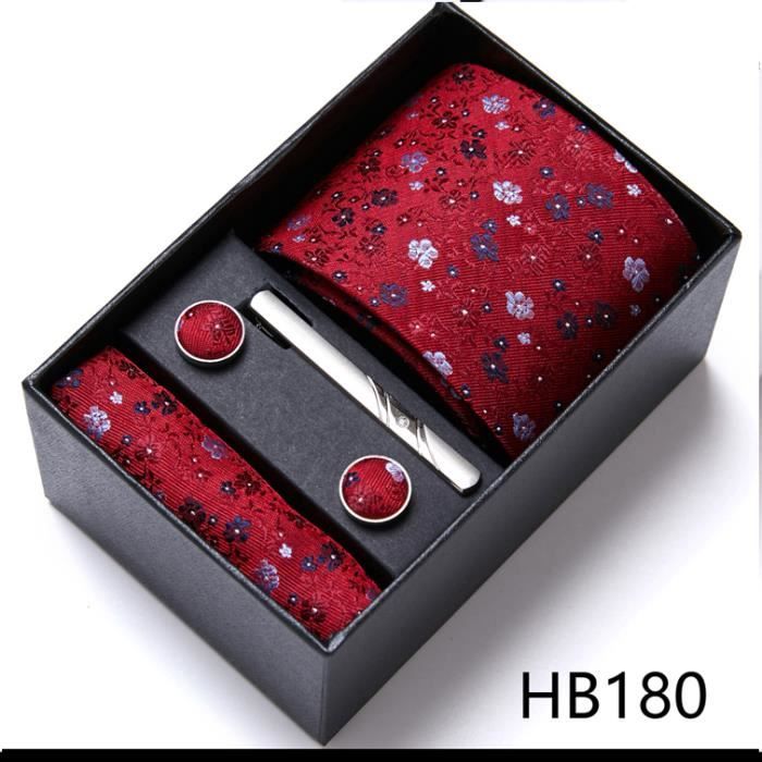 HB180 - Ensemble de boutons de manchette Hanky pour hommes, cravates d ...