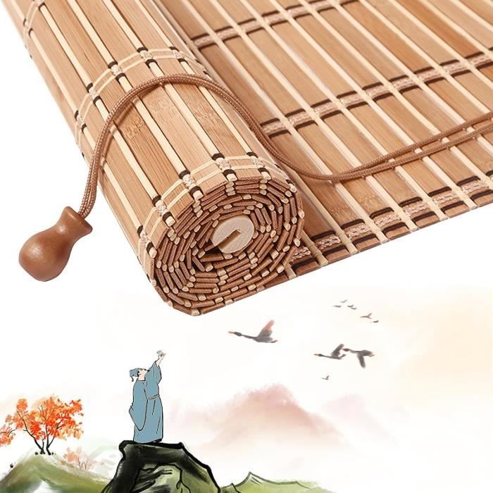 Store À Rouleau En Bambou Naturel Store Enrouleur Bambou Rétro Store ...