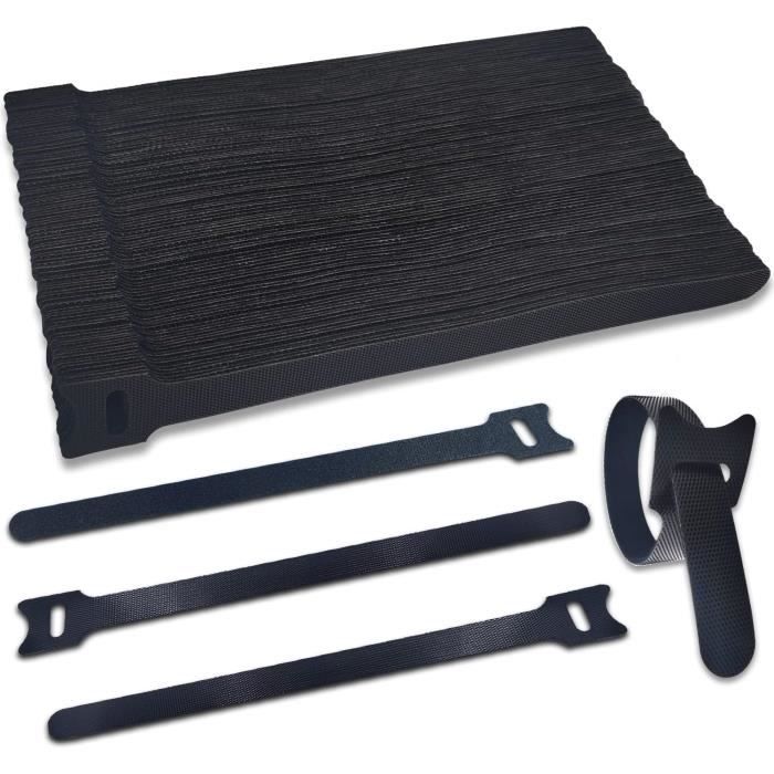 100 Pcs Attache Cable,Scratch Cable 200mmx12mm,Réutilisables Serre ...