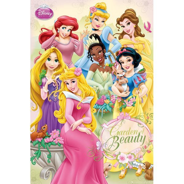 DISNEY PRINCESSE - Poster - 61 x 91 cm - garden - Cdiscount Maison