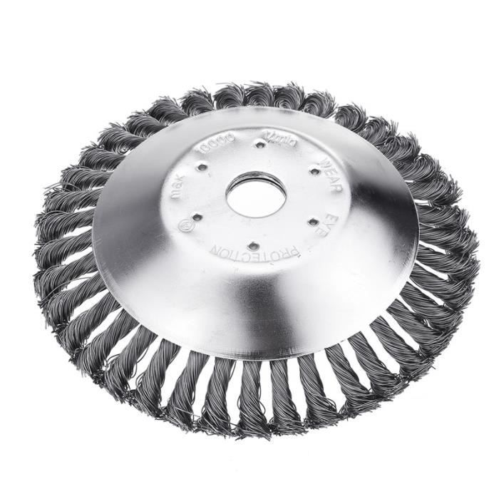 Tondeuse,Tête de tondeuse à gazon en acier 8 pouces, brosse métallique ...