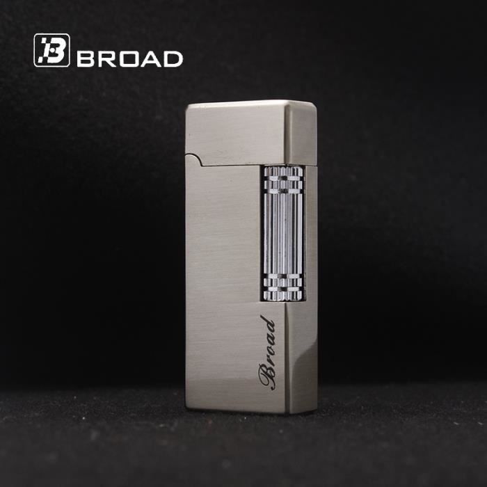 Briquet À Roue En Métal Sans Silex Gaz Ping Son Lumineux Butane Pipe À ...