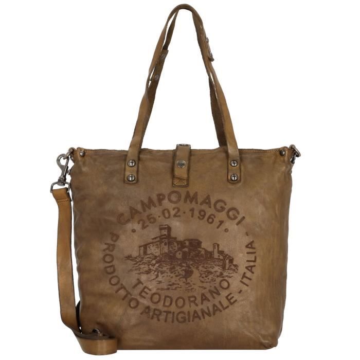 Campomaggi Sac à main fourre-tout Shopper cuir 30 cm verde militare ...