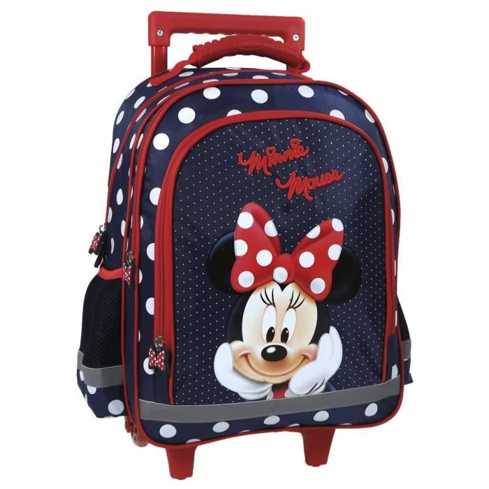 MINNIE MOUSE SAC A ROULETTE TROLLEY SAC A DOS CARTABLE POUR ECOLE ...